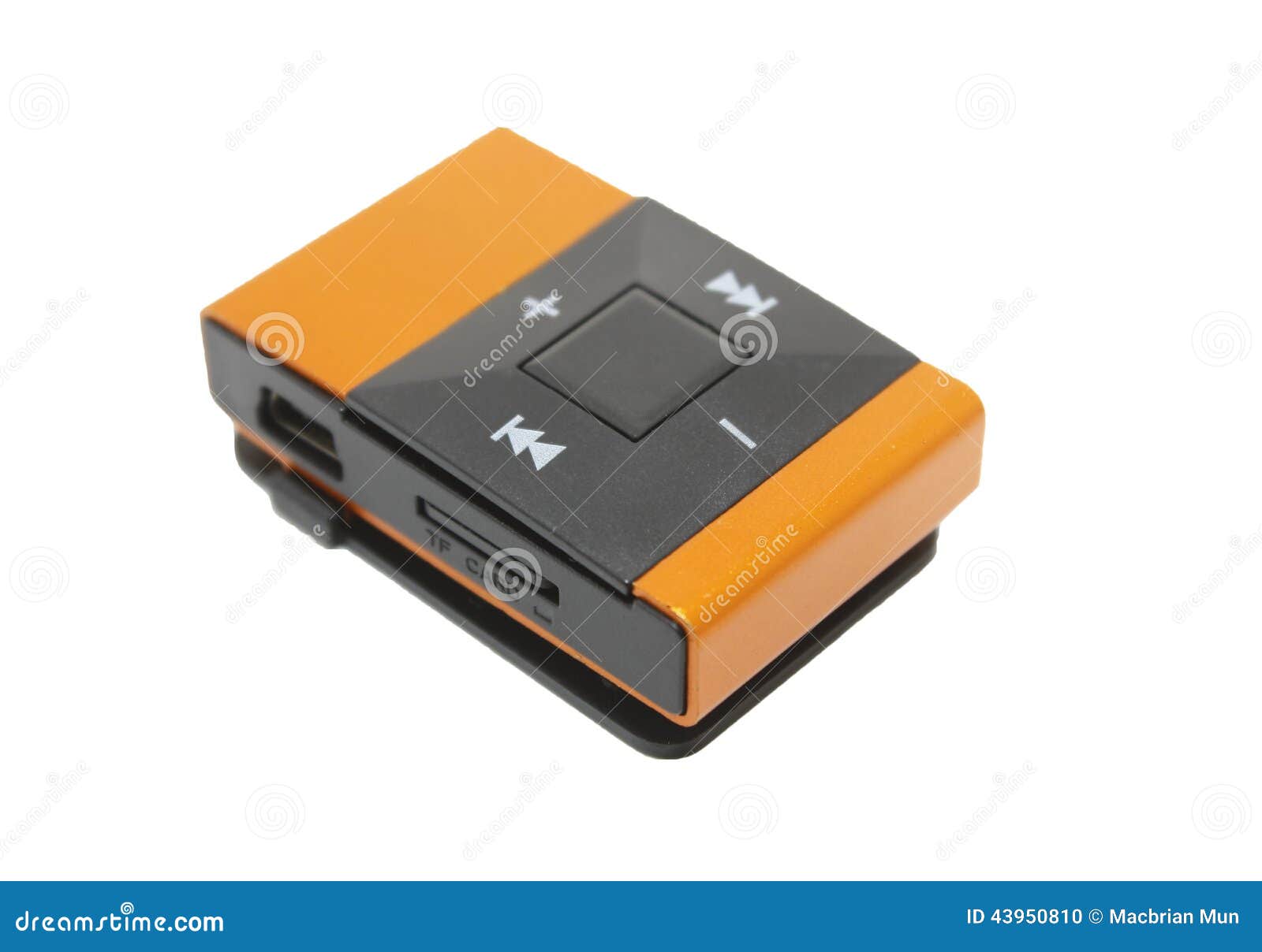 Small mp3 player on white stock photo. Image of audio - 43950810