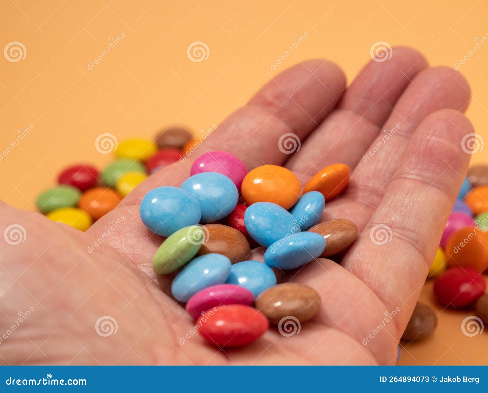 Small Multi-colored Round Candies. Sweets Covered with Sugar Icing ...