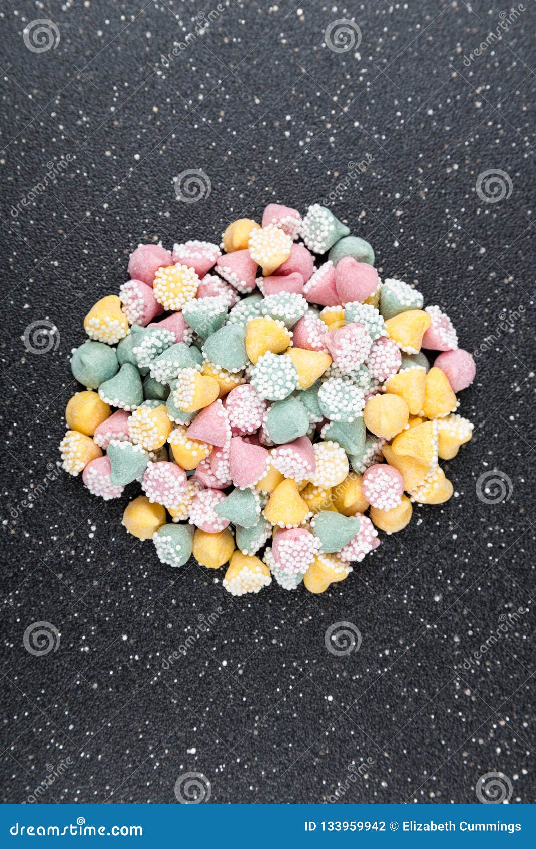 Small Multicolored Drops with Sugar Ball Coating Mints Stock Photo ...