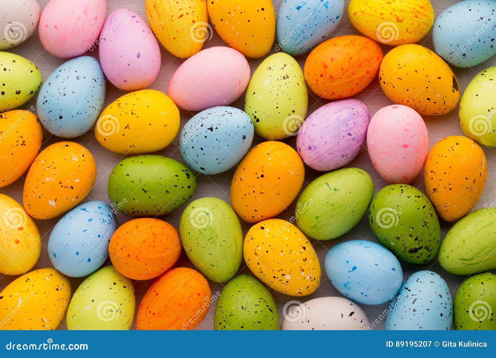 Small Multicolored Easter Eggs. Spring Background Stock Image - Image ...