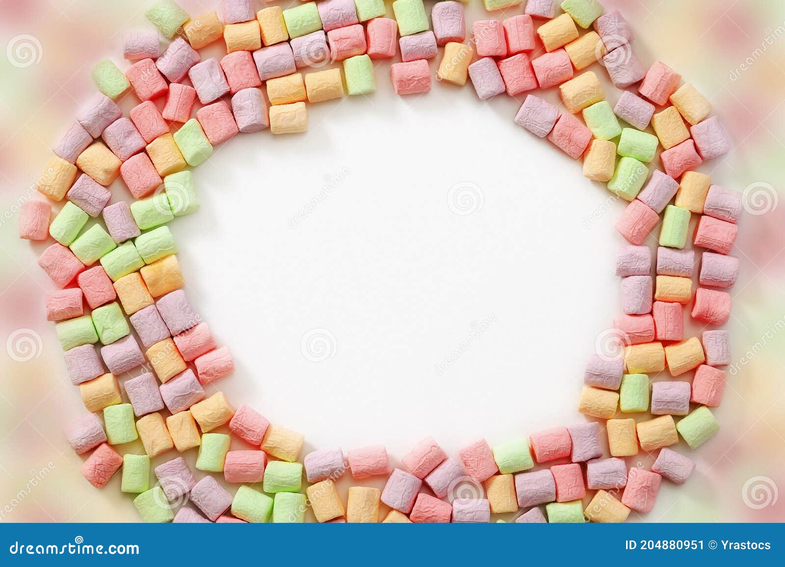 Small Multicolored Marshmallows in Form of Circle Stock Image - Image ...