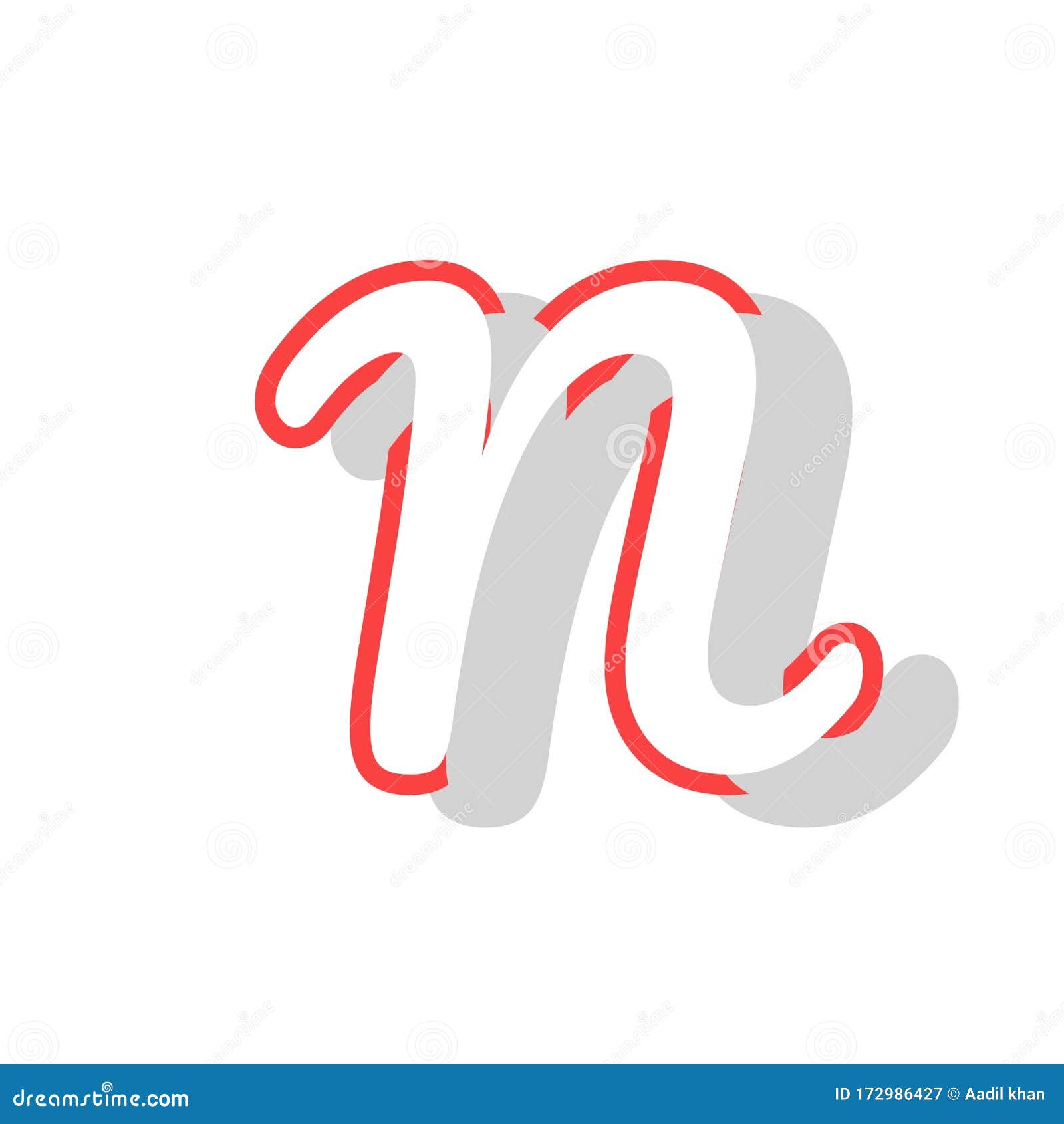 Small N Logo with White Background Stock Image - Image of landscape ...