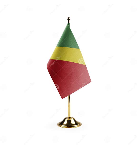 Small National Flag of the Congo on a White Background Stock Photo ...