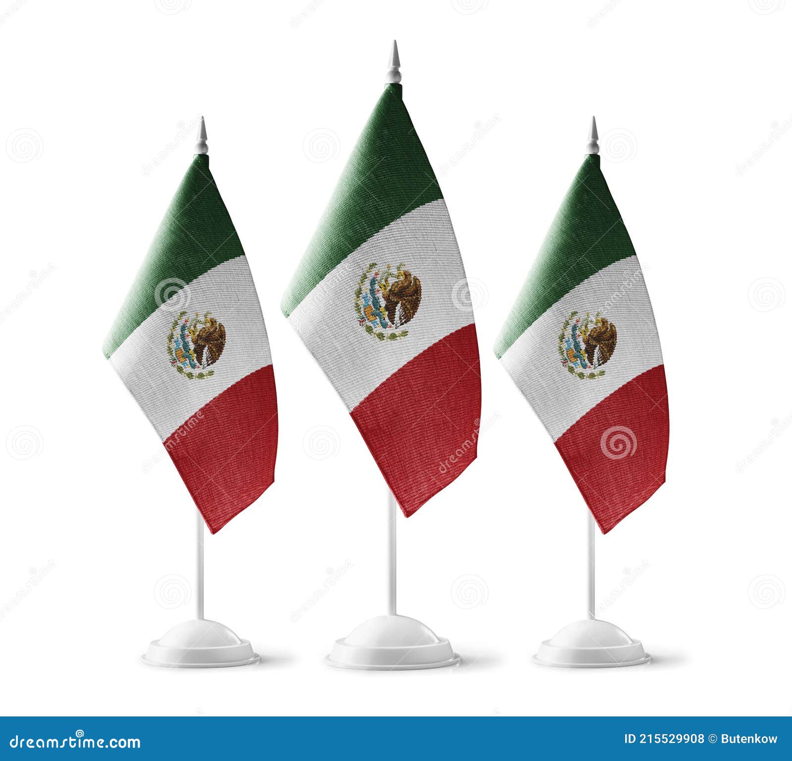 Small National Flags of the Mexico on a White Background Stock Photo ...
