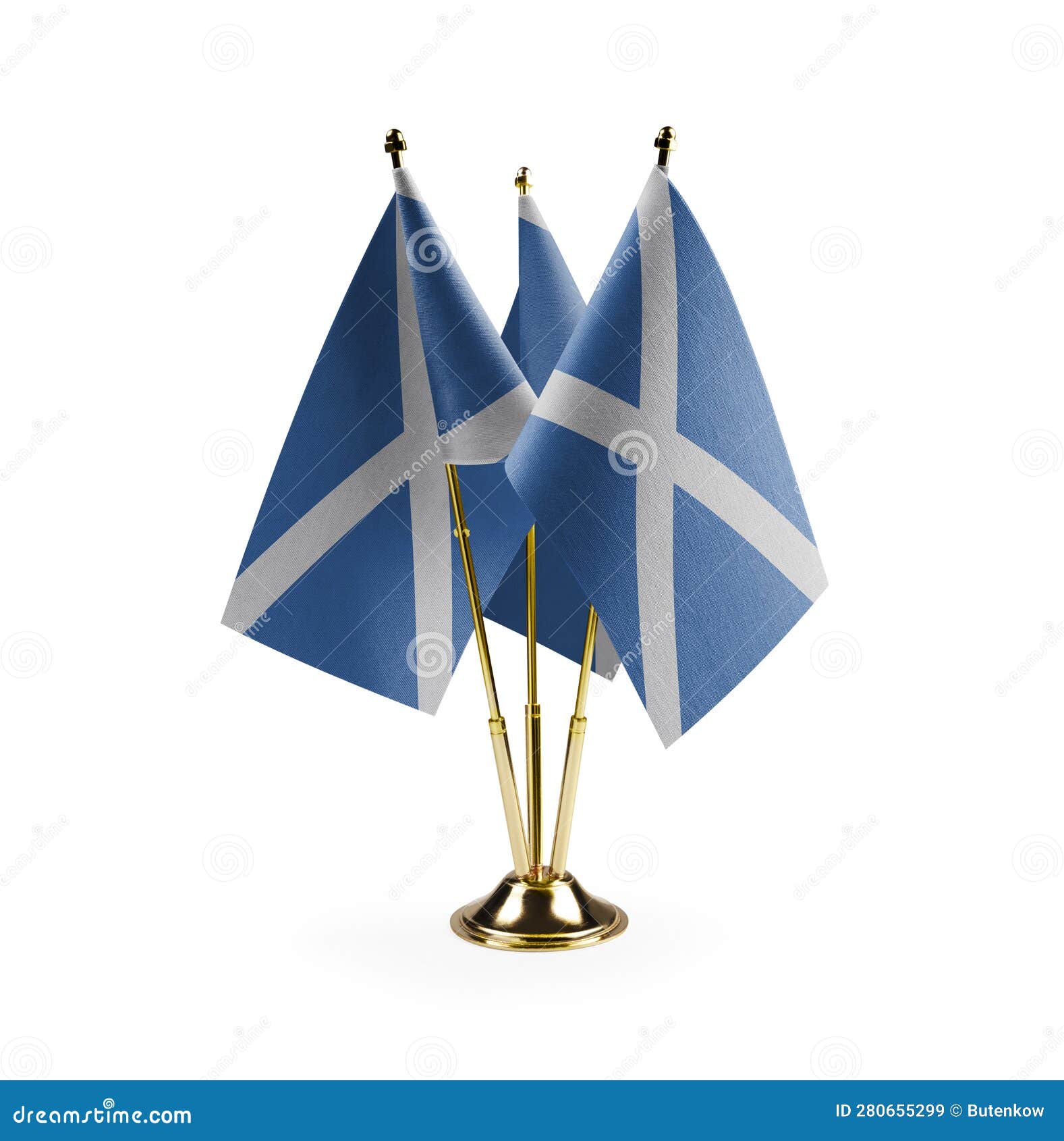 Small National Flags of the Scotland on a White Background Stock Image ...