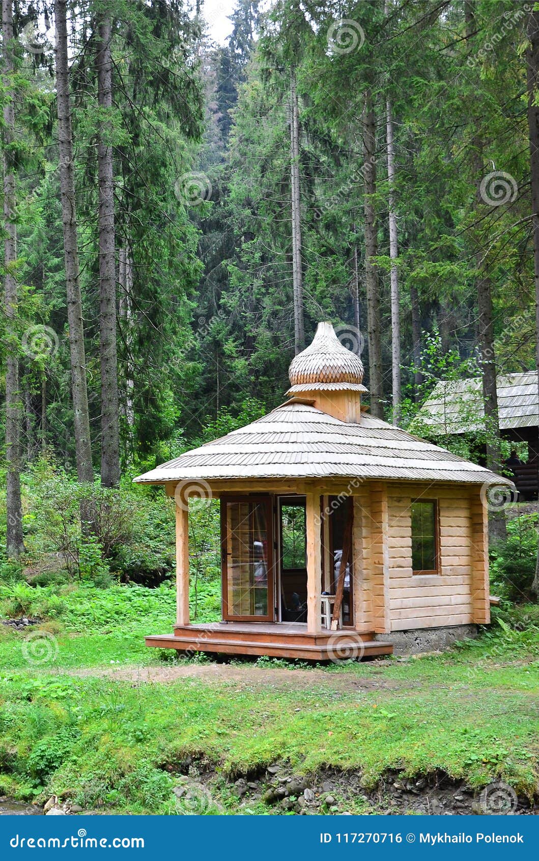 Small Natural House, Which is Built of Wood. the Building is Located in ...