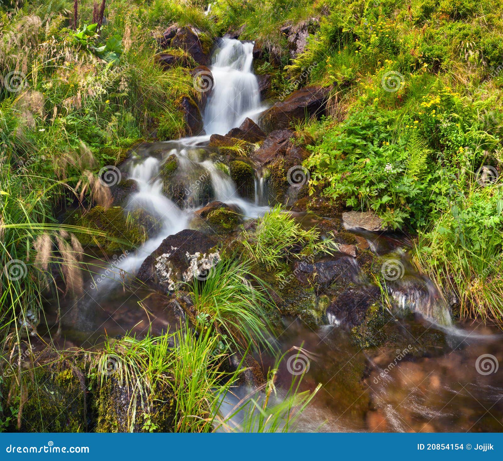 Small Natural Spring Waterfall Stock Photo - Image of outdoor, stone ...