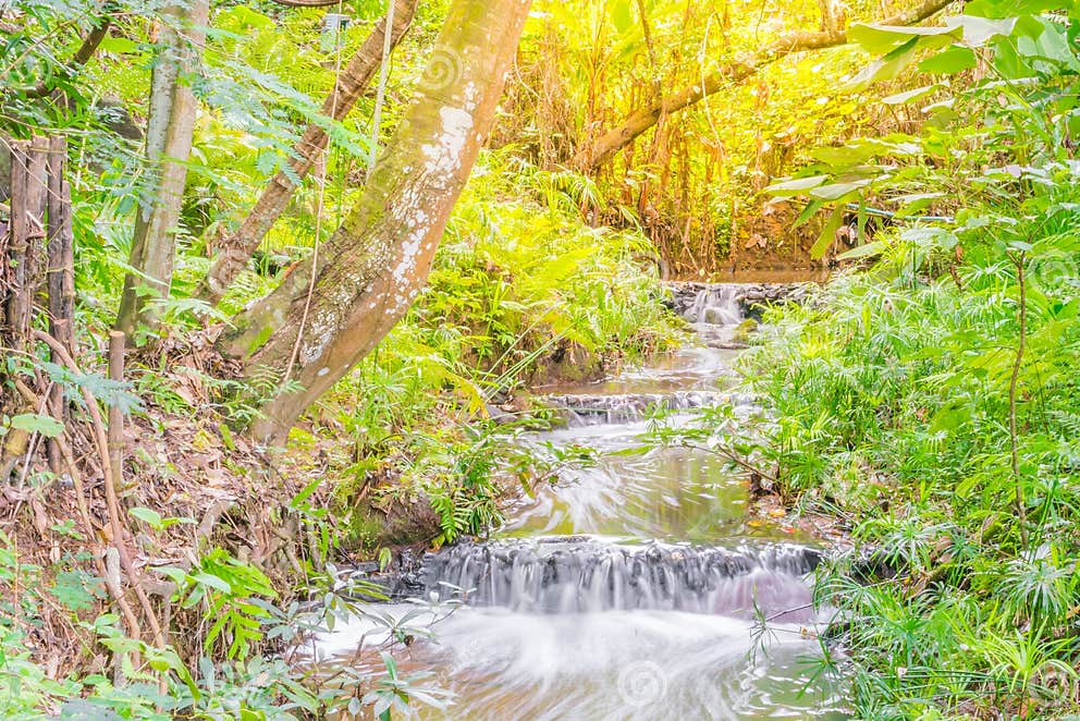 Small Natural Spring Waterfall ( Filtered Image Processed Vintage ...