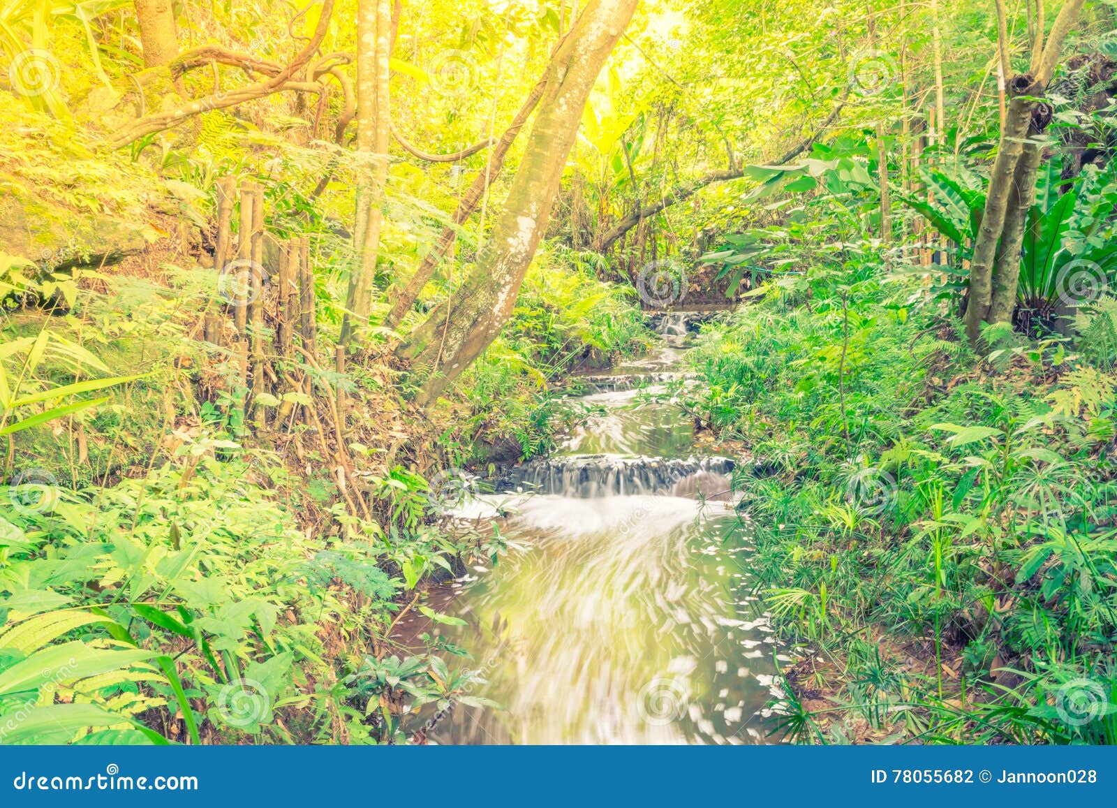 Small Natural Spring Waterfall ( Filtered Image Processed Vintage ...