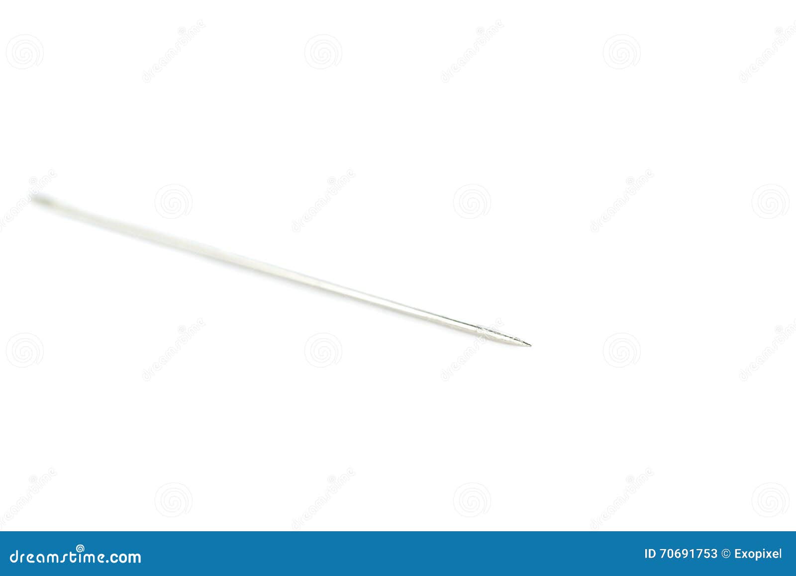 Small Needle Isolated Over the White Background Stock Image - Image of ...