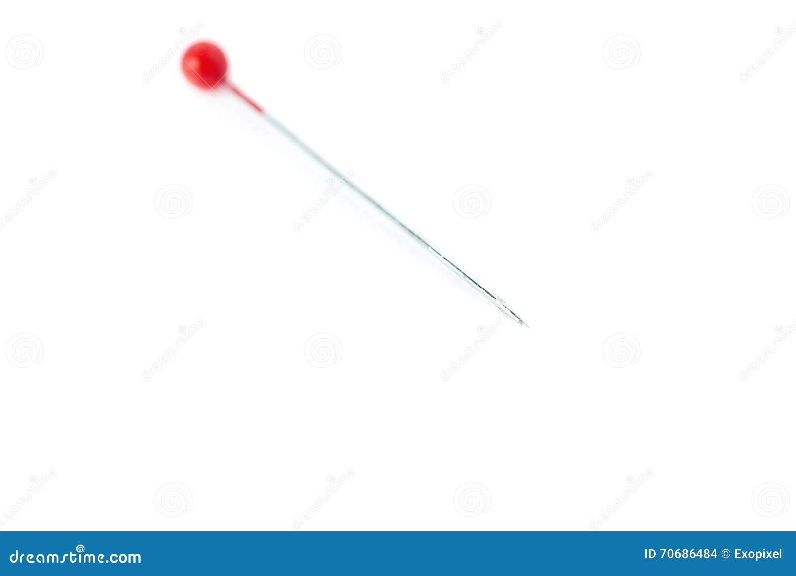 Small Needle Isolated Over The White Background Stock Photo - Image of ...