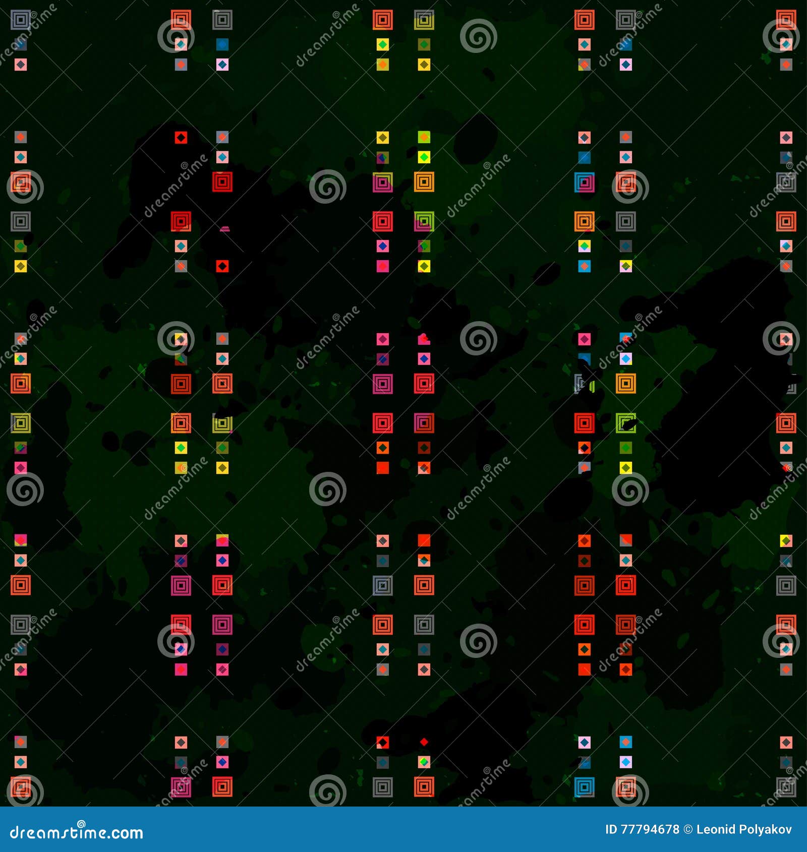 Small Objects Colored Geometric Abstract Seamless Pattern Stock Vector ...