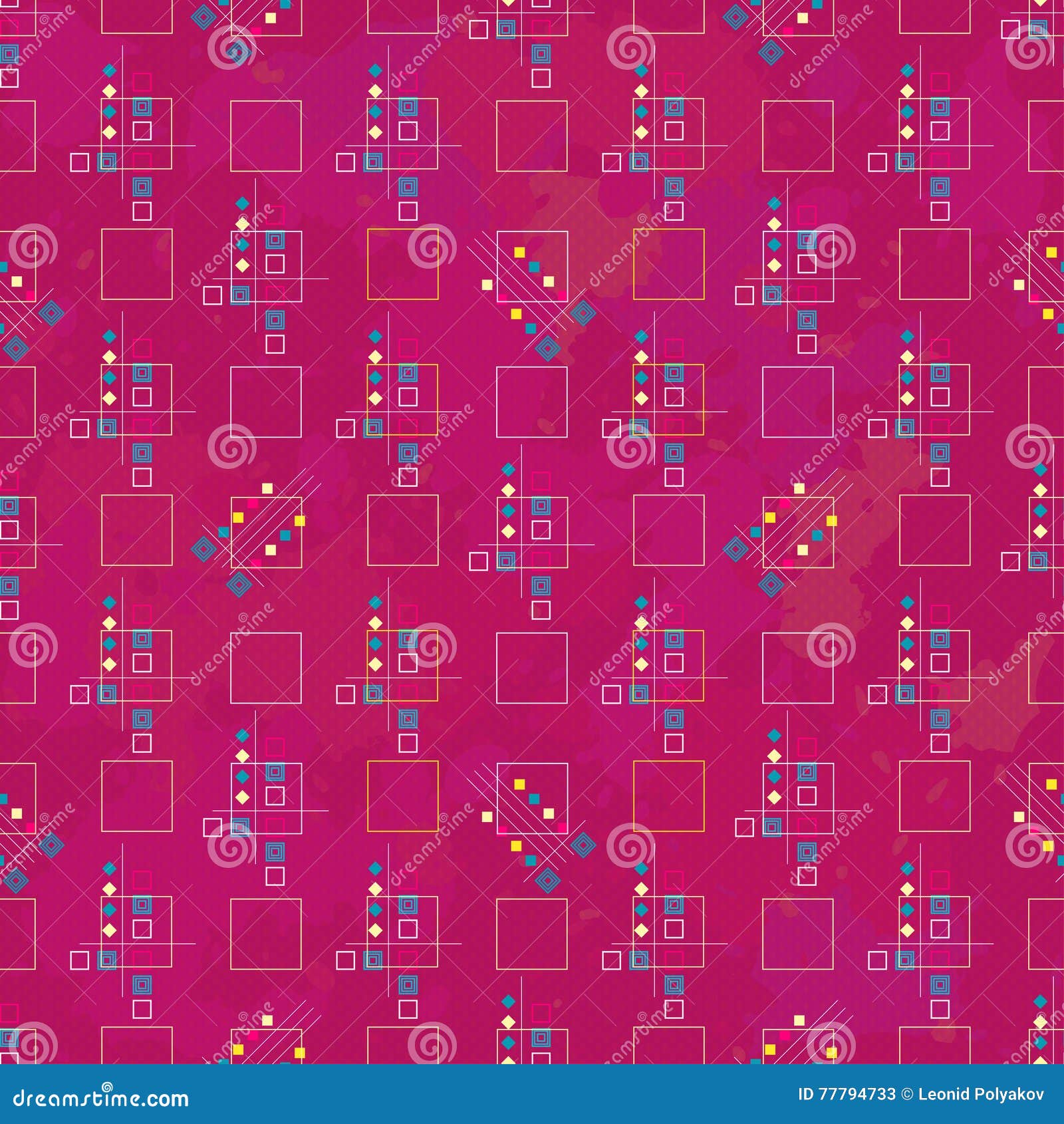 Small Objects Geometric Seamless Pattern Stock Vector - Illustration of ...