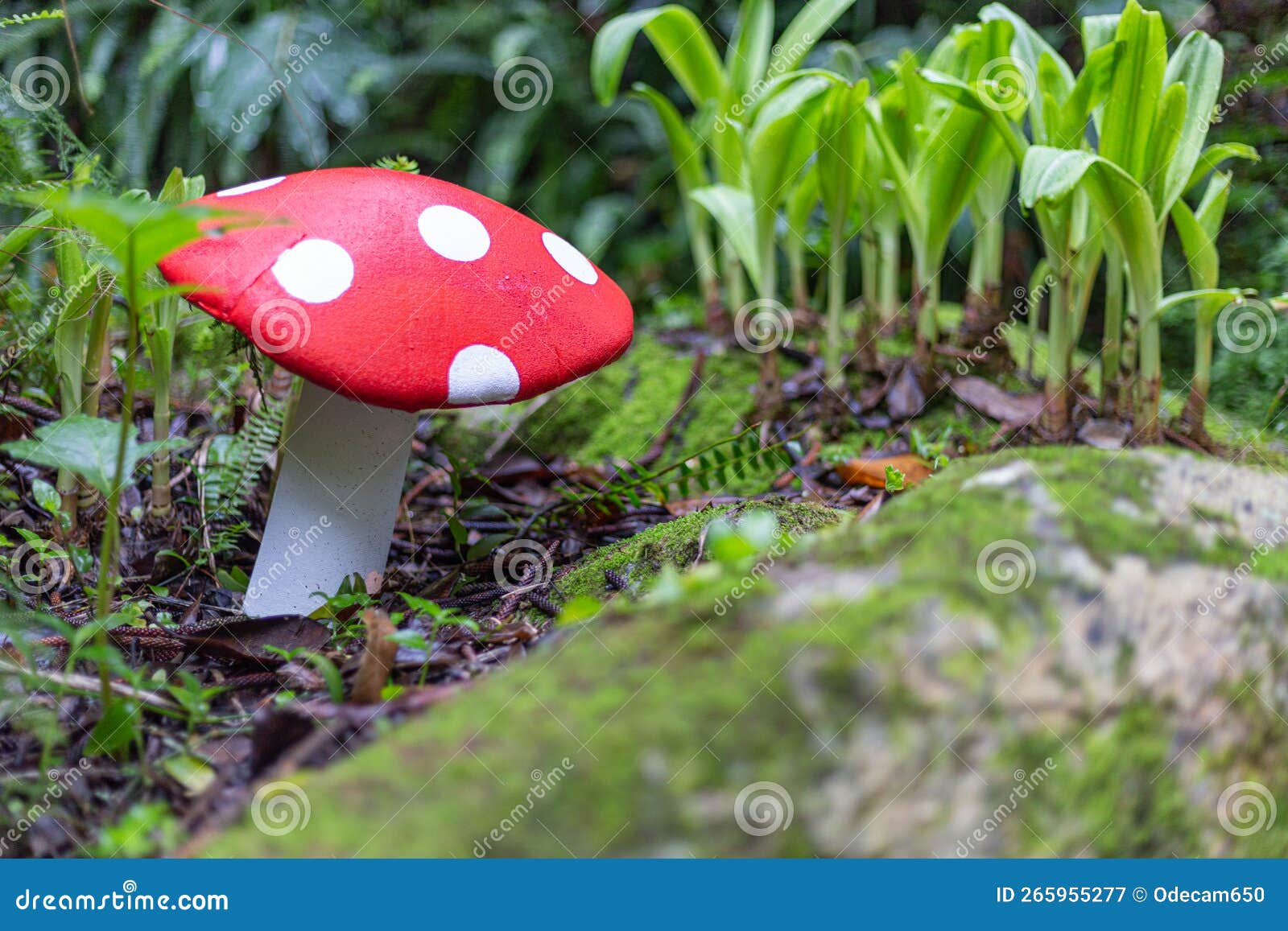 Small Objects Simulating a Mushroom in the Middle of Nature Stock Image ...