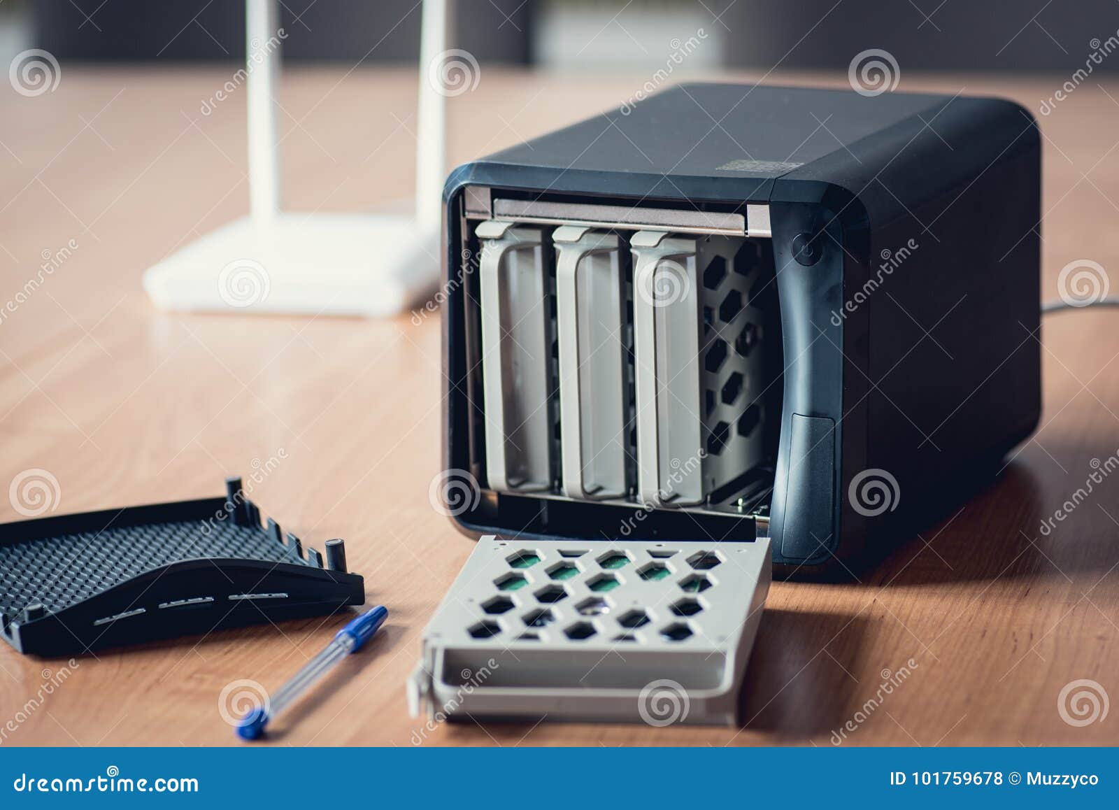 Small NAS server stock photo. Image of attached, internet - 101759678