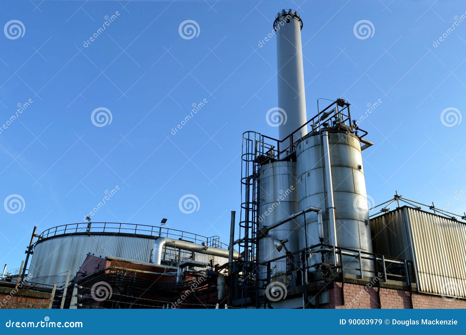 Small Oil Refinery, Scotland Stock Image - Image of refinery, flue ...