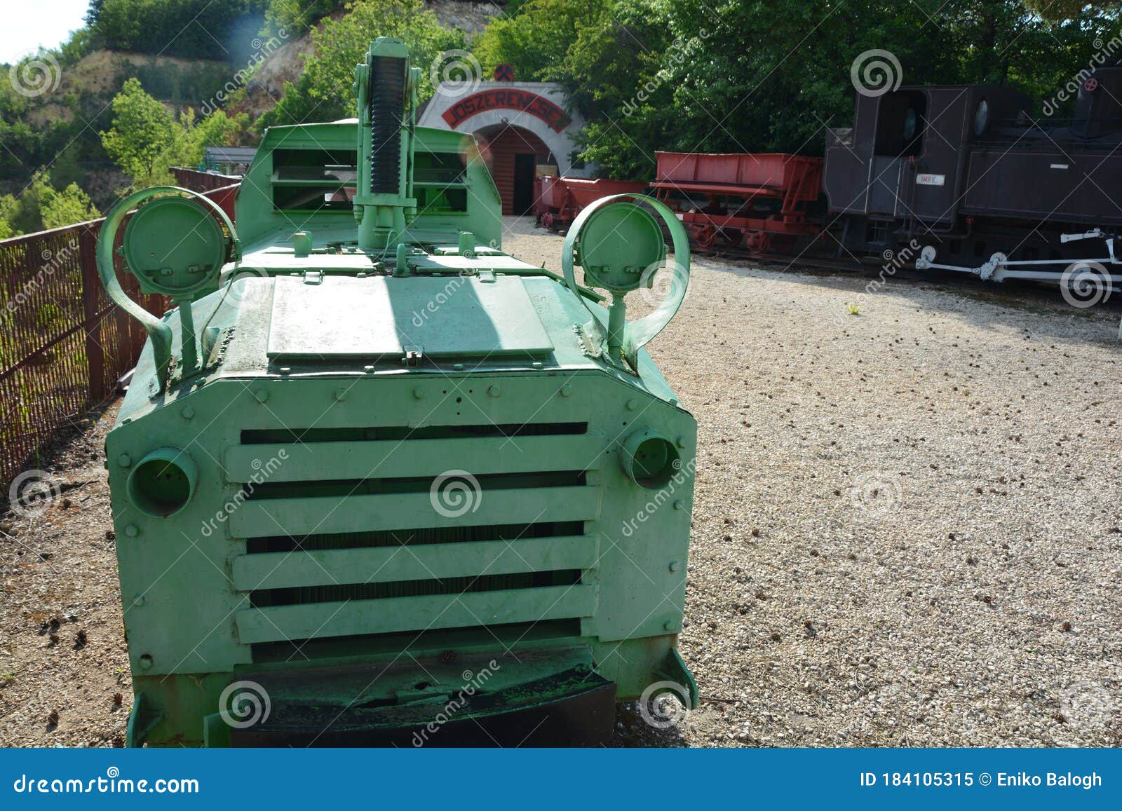 Small and Old Mine Train at the Bauxite Mine Stock Image - Image of ...