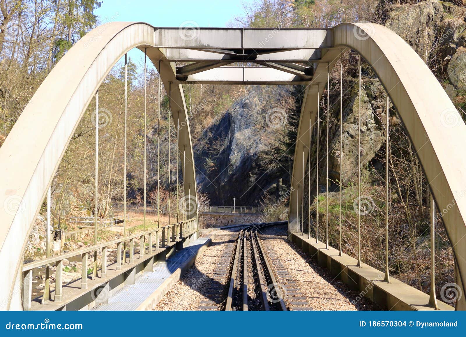 Small Old Rusty Steel Train Trestle Bridge Stock Photo - Image of ...
