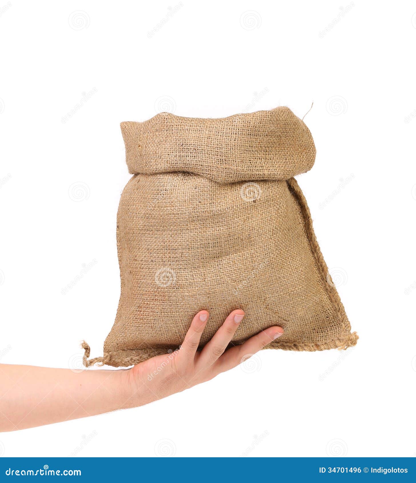 Small Open Bag from a Sacking Stock Photo - Image of burlap, coarse ...