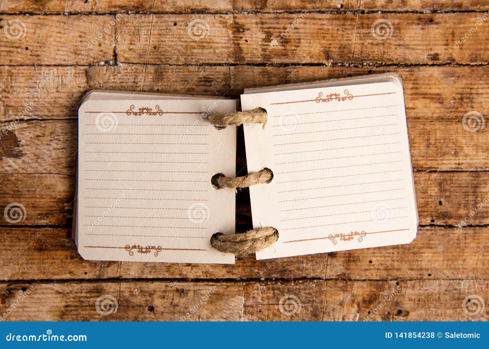 Small Open Notebook on a Table Stock Photo - Image of note, notebook ...
