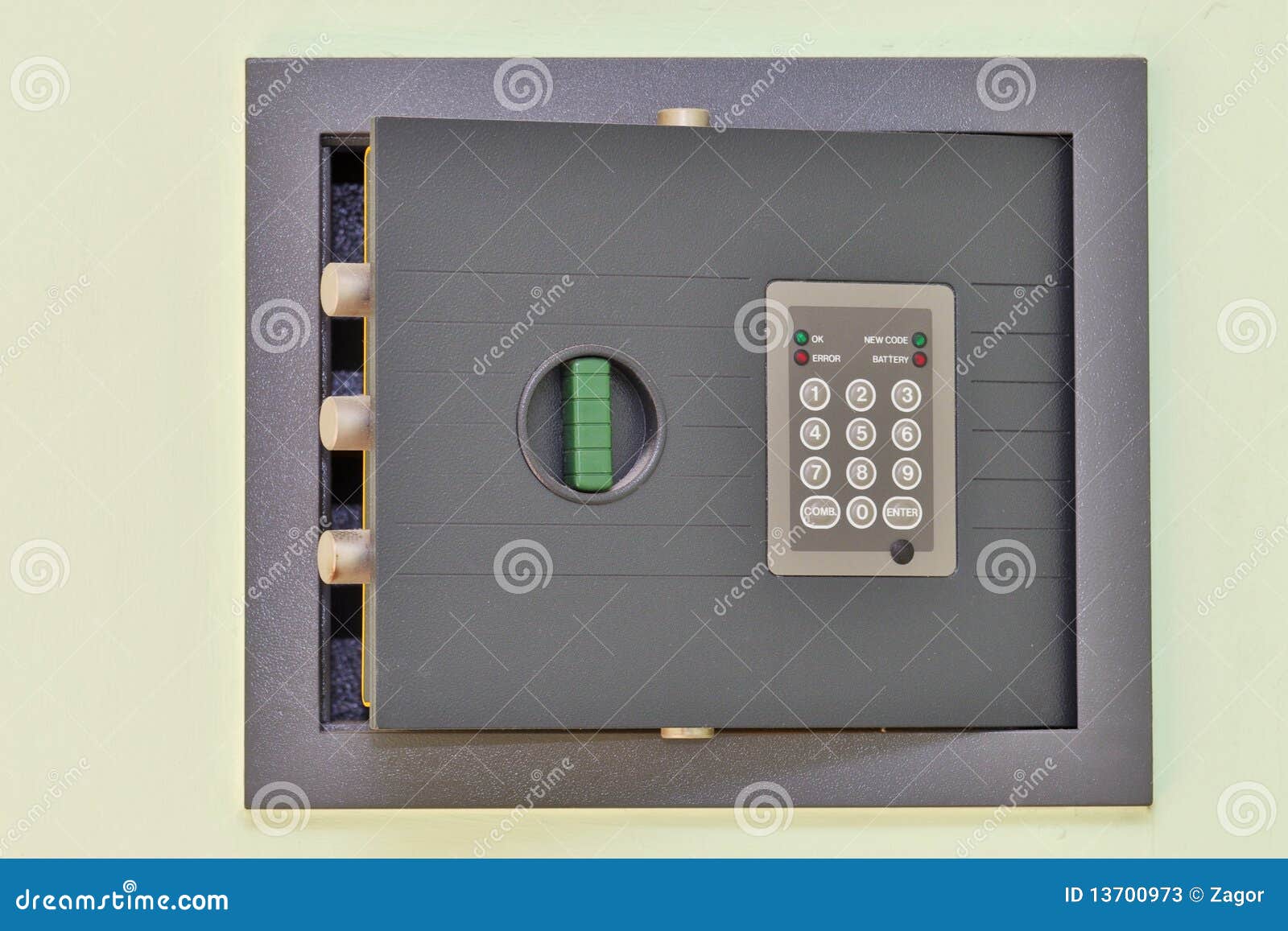 An Open Safe Door In A Vault Royalty-Free Stock Photo | CartoonDealer ...