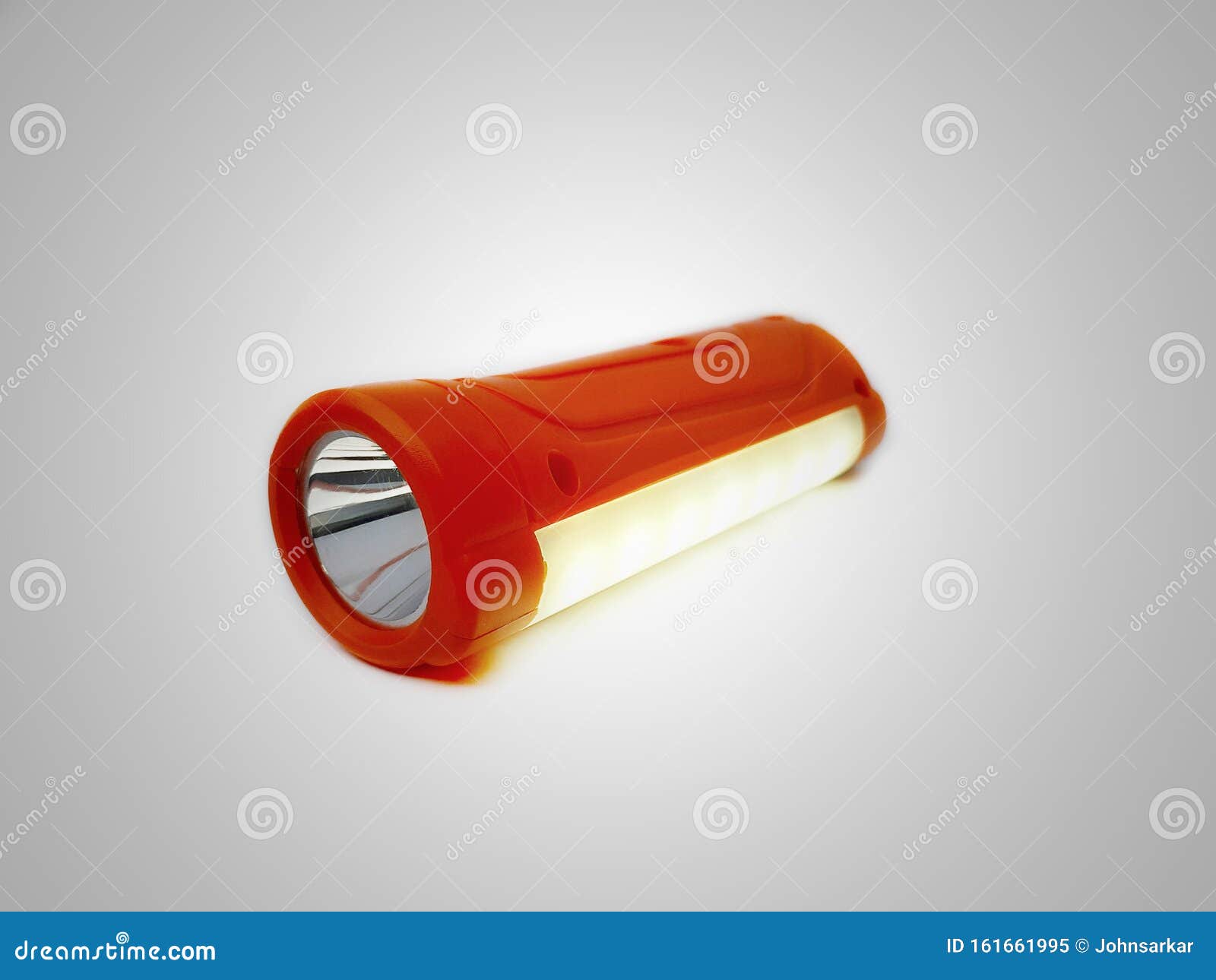 Small Orange Colour Torch Light Isolated on Gray Background. Stock ...