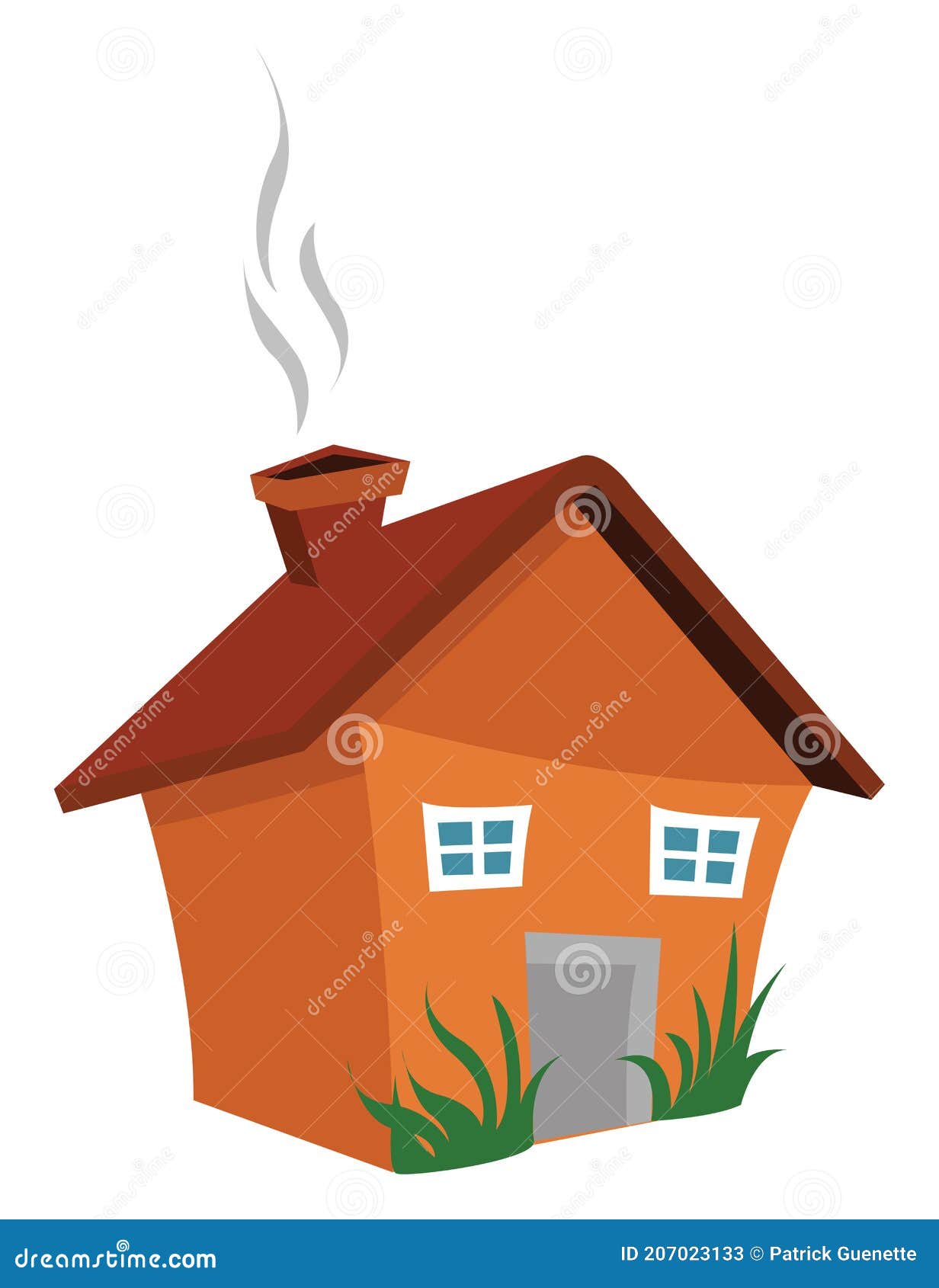 Small Orange House, Illustration, Vector Stock Vector - Illustration of ...