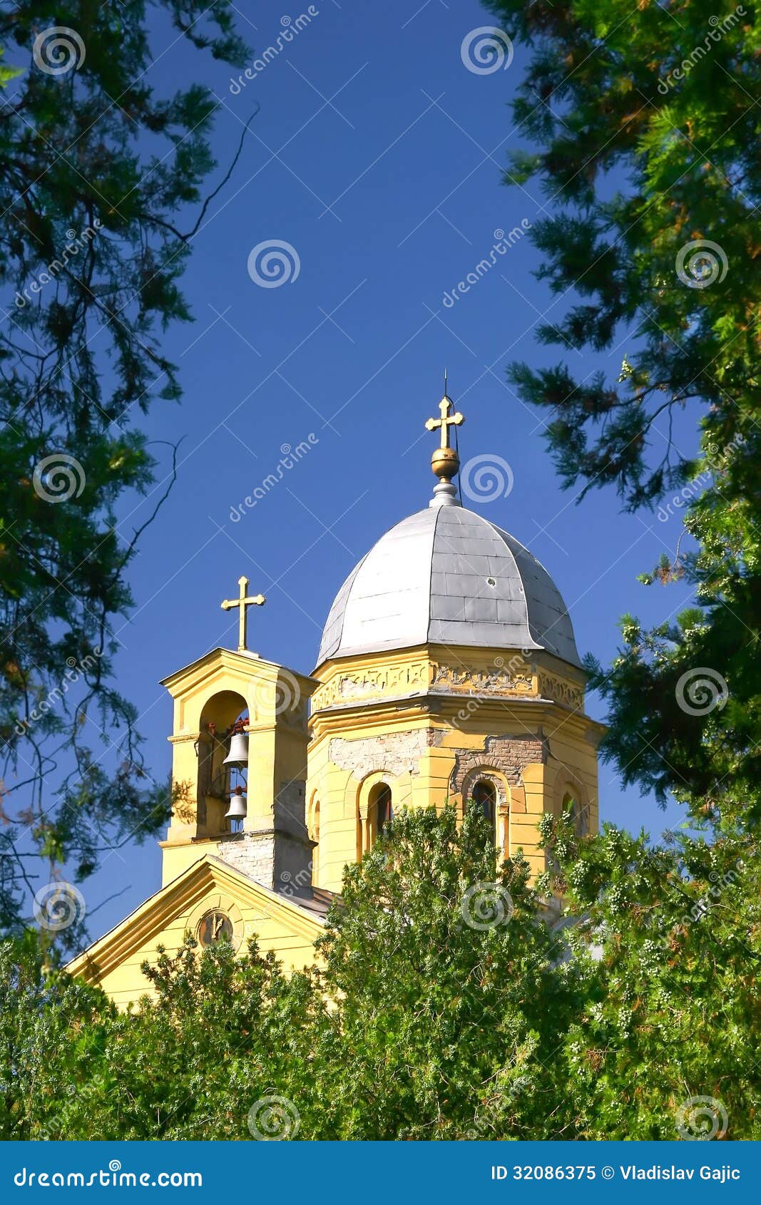 Small orthodox church stock image. Image of cupole, cross - 32086375