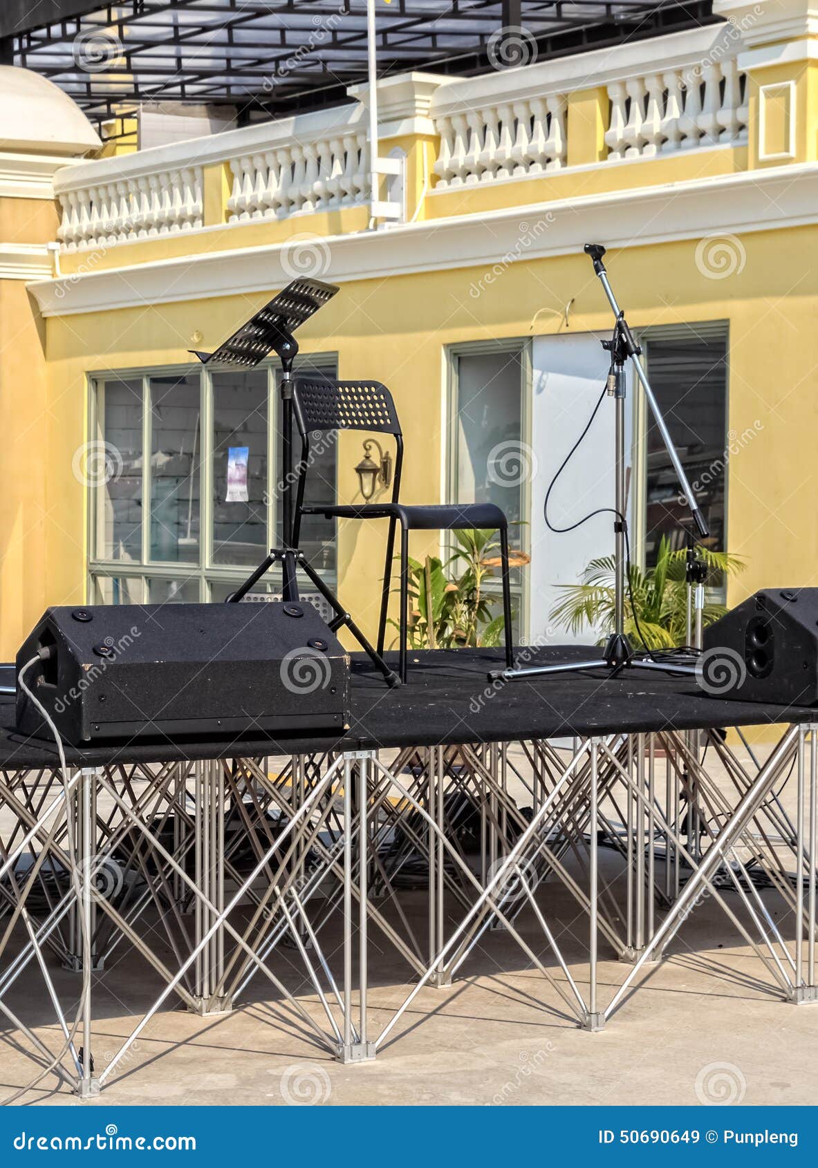 Small Outdoor Music Stage stock image. Image of solo - 50690649