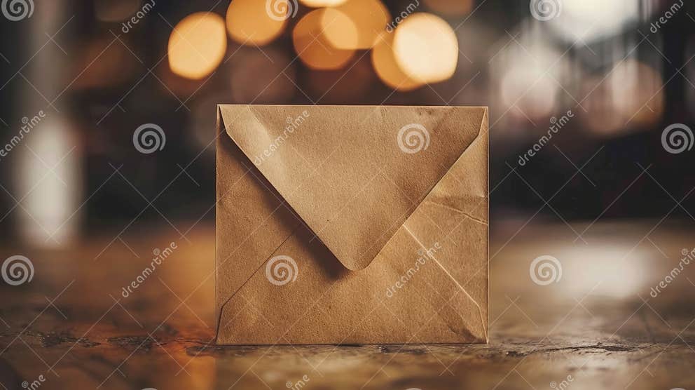 Small Package Envelope Placed on the Surface of a Table for Delivery or ...