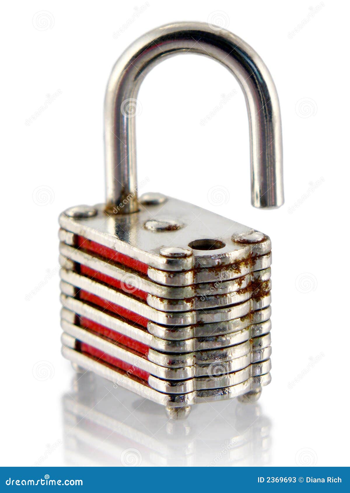 Small Padlock stock image. Image of open, lock, chrome - 2369693