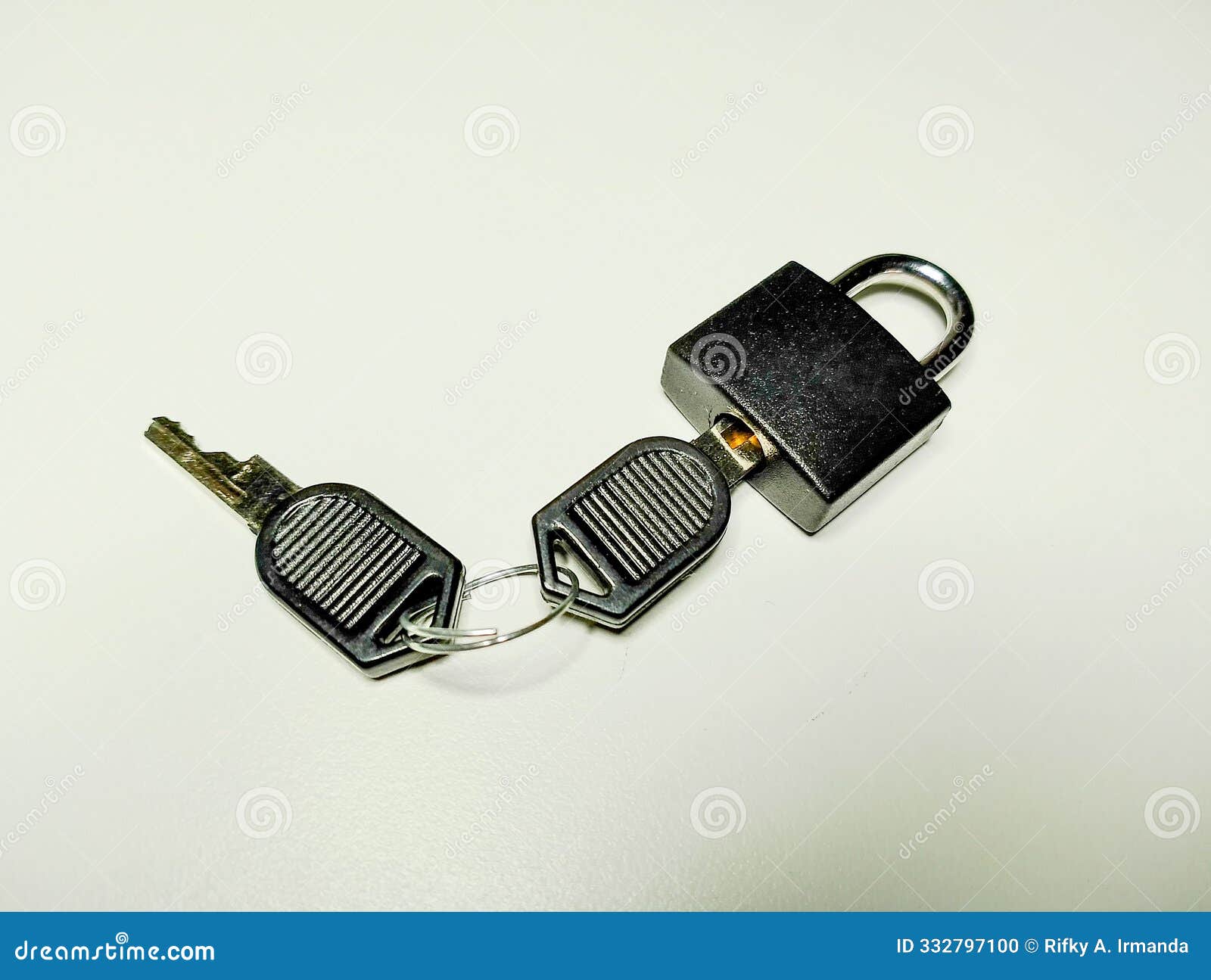Small Padlock and Key on White Background Stock Photo - Image of secure ...