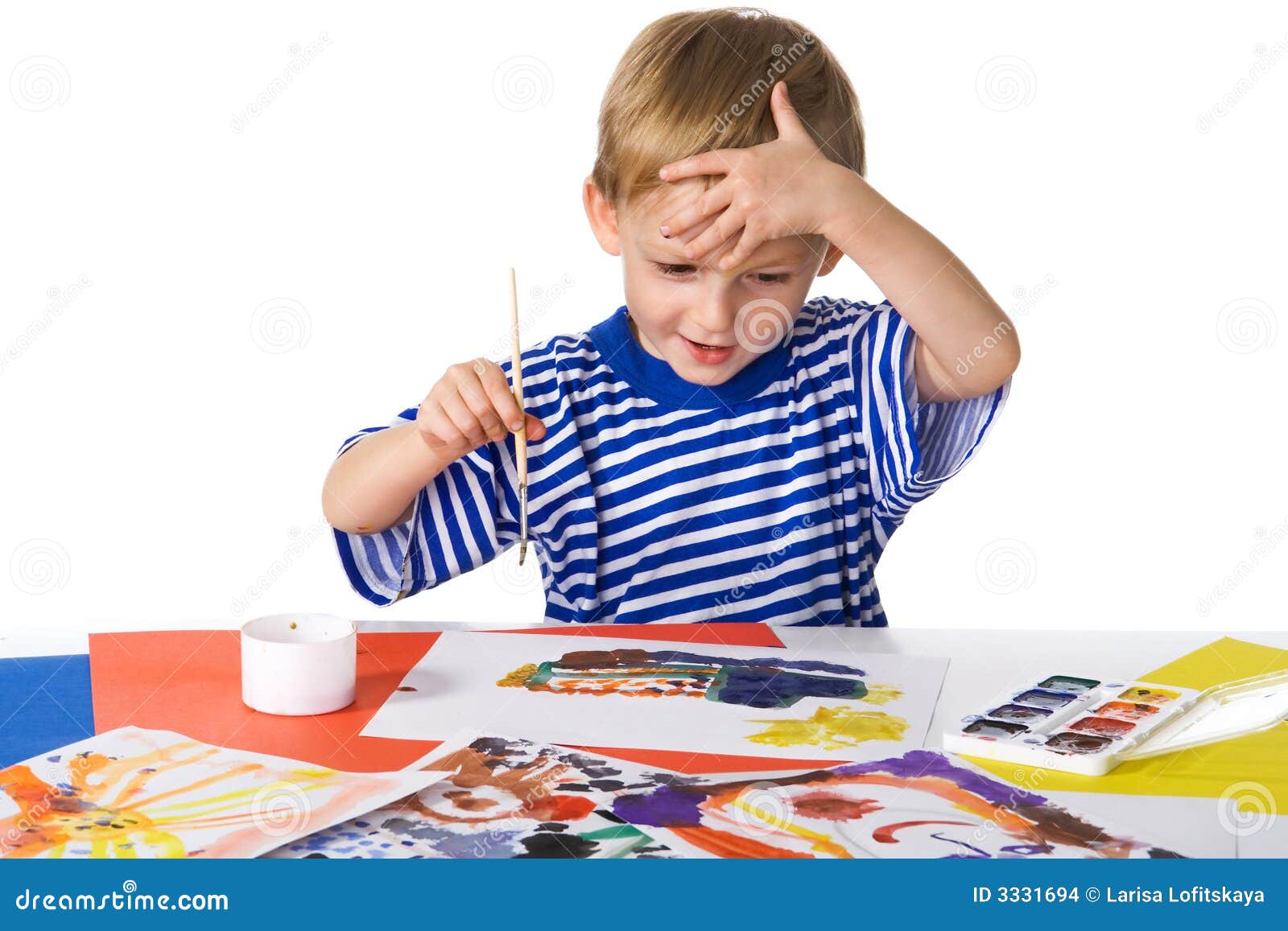 Small painter stock photo. Image of human, innocence, education - 3331694