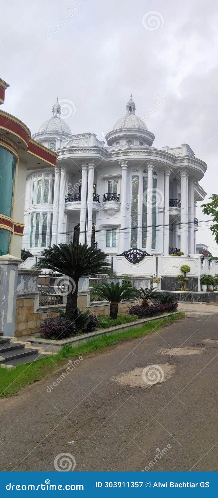 Small Palace and Ornamental Gardens Around the House Stock Image ...