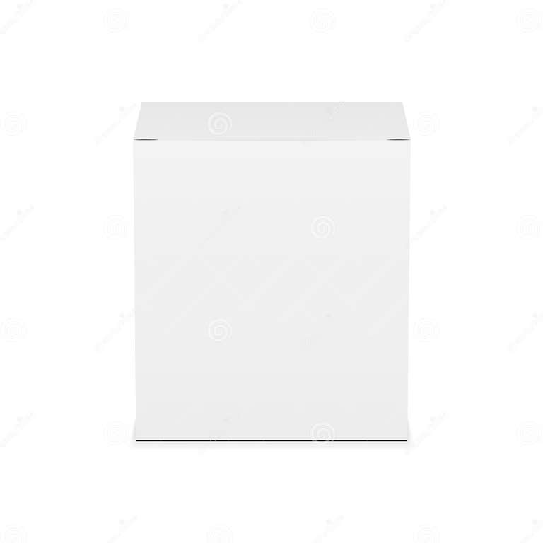 Small Paper Box Mock Up - Front View Stock Vector - Illustration of ...