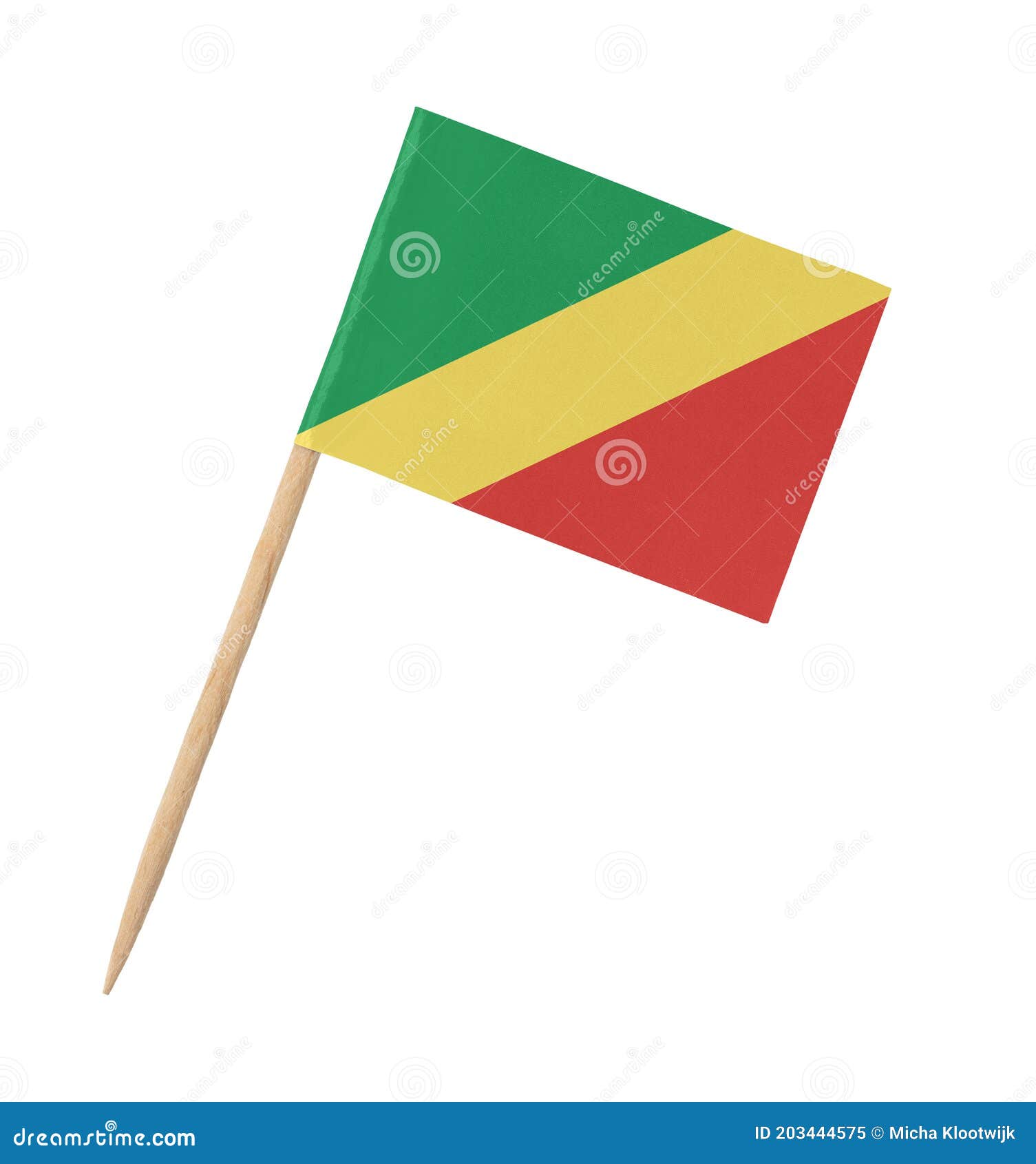 Small Paper Flag of Congo on Wooden Stick Stock Image - Image of stick ...