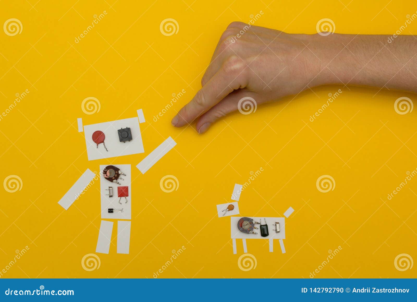 Paper Robot Diy. Robotic Craft Cut Model Template For Kindergarten ...