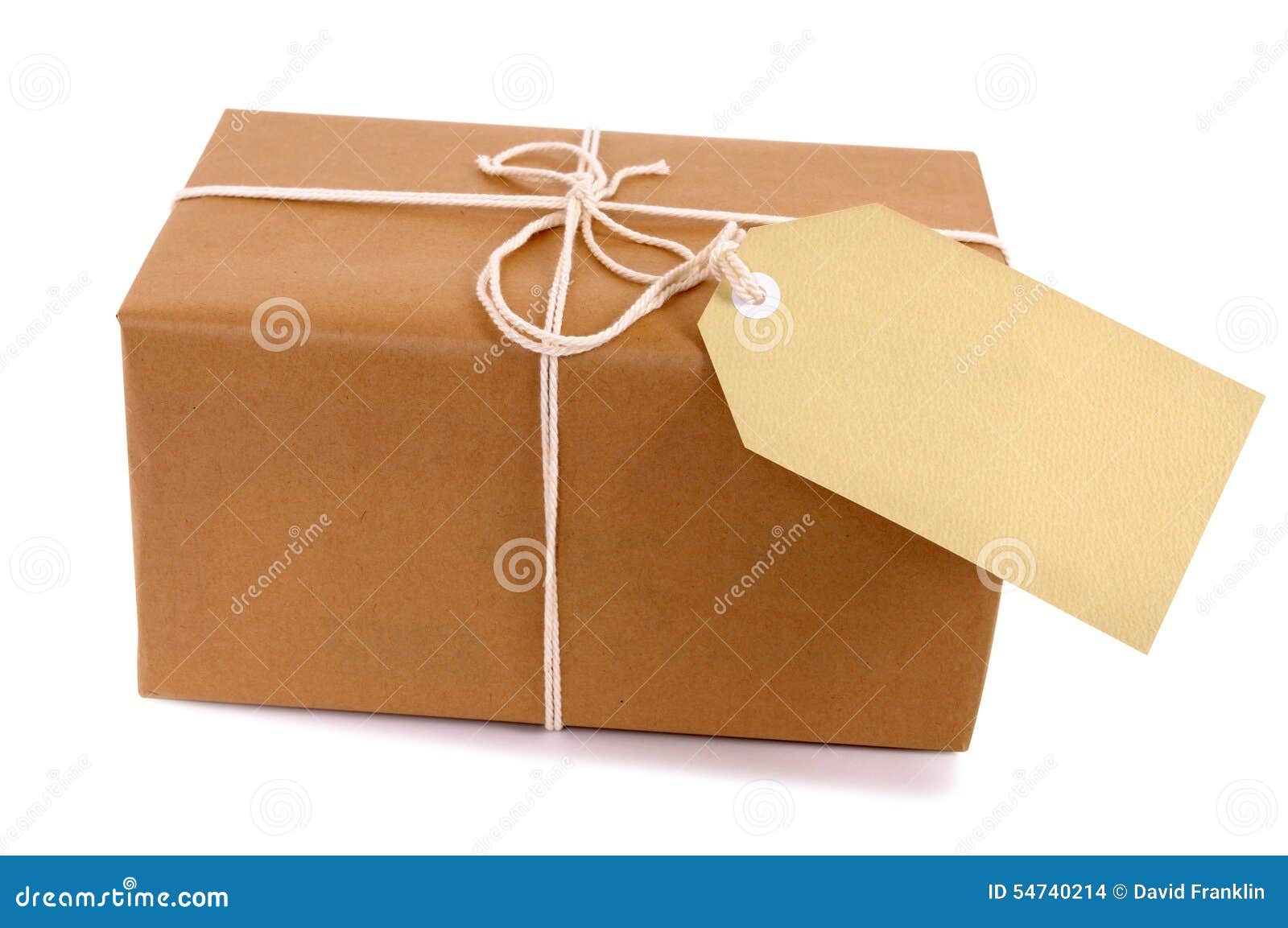 Small Parcel Package, Manila Label, Copy Space Stock Photo - Image of ...