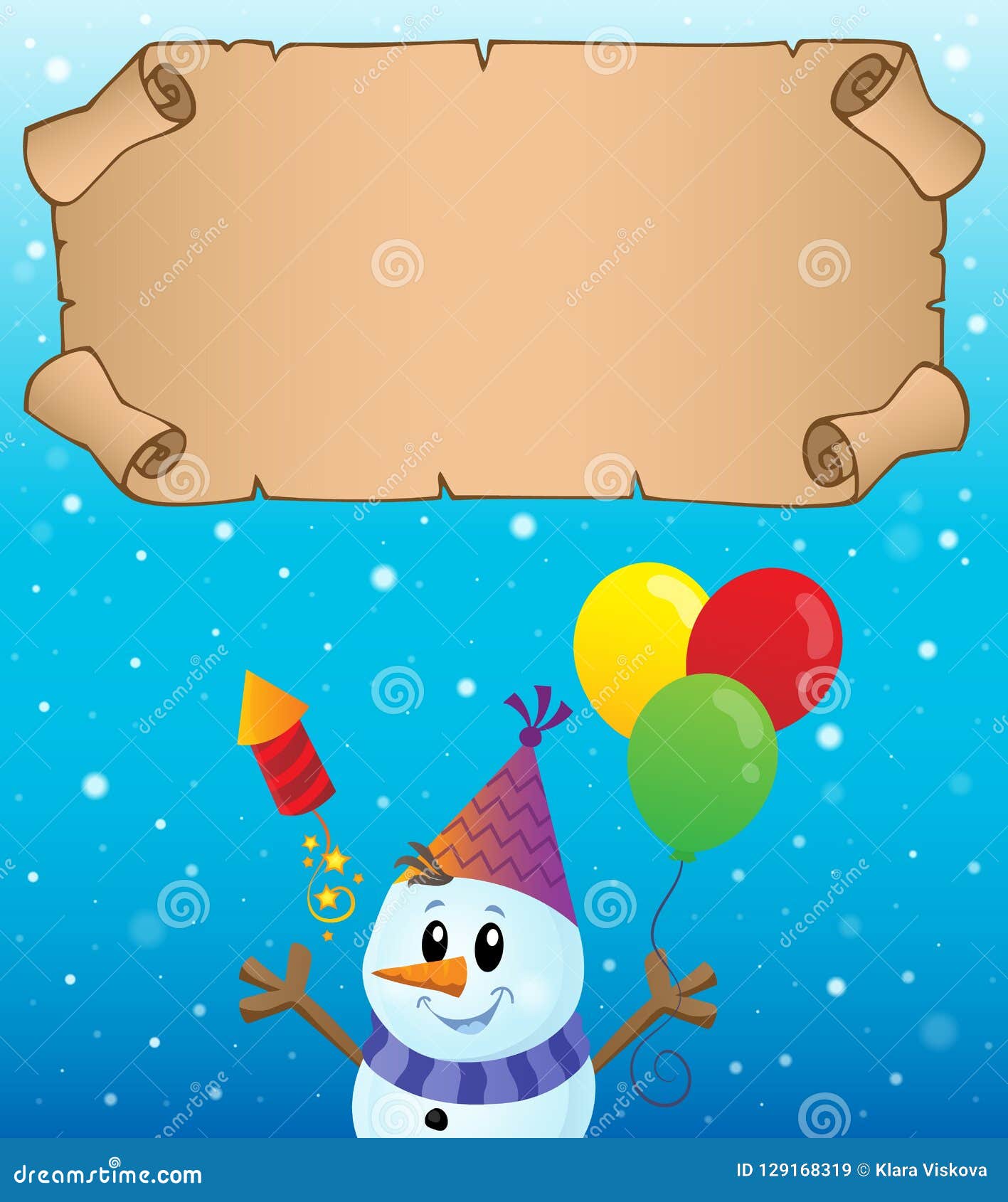 Small Parchment in Winter Party Theme 1 Stock Vector - Illustration of ...