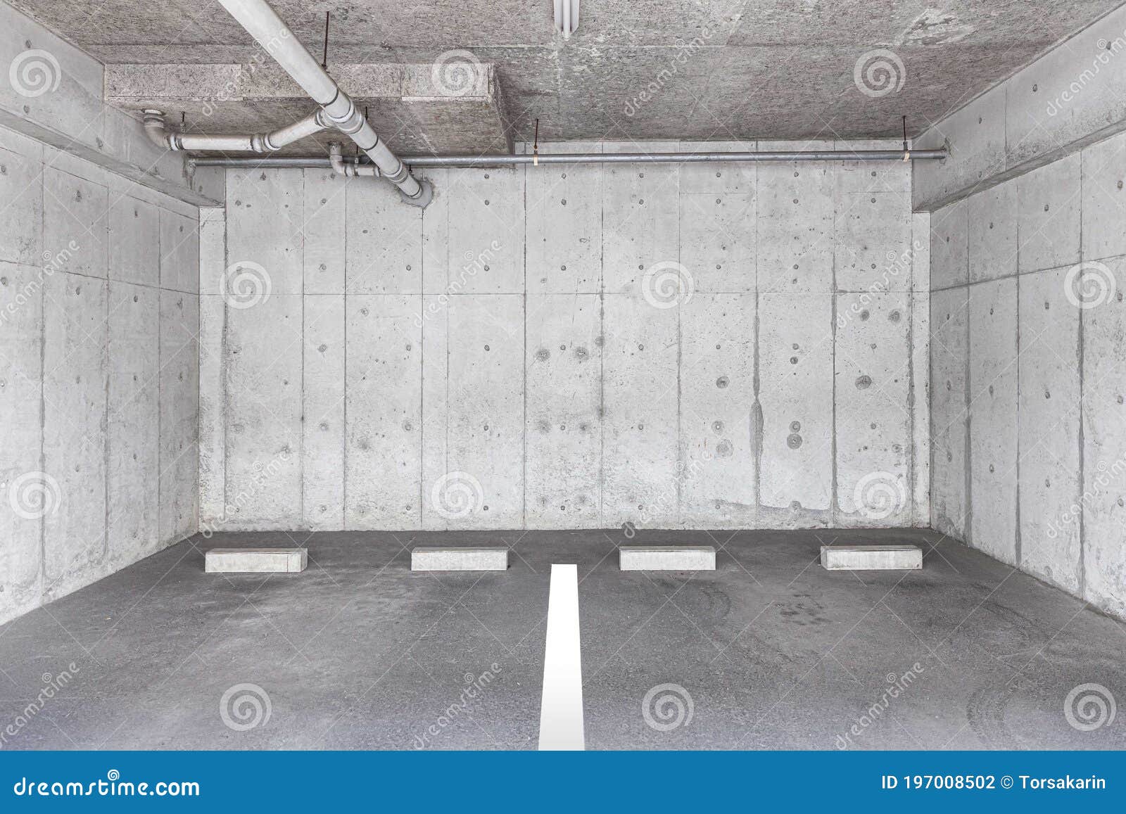 Small Parking on the Ground Floor Below the Apartment Building Stock ...