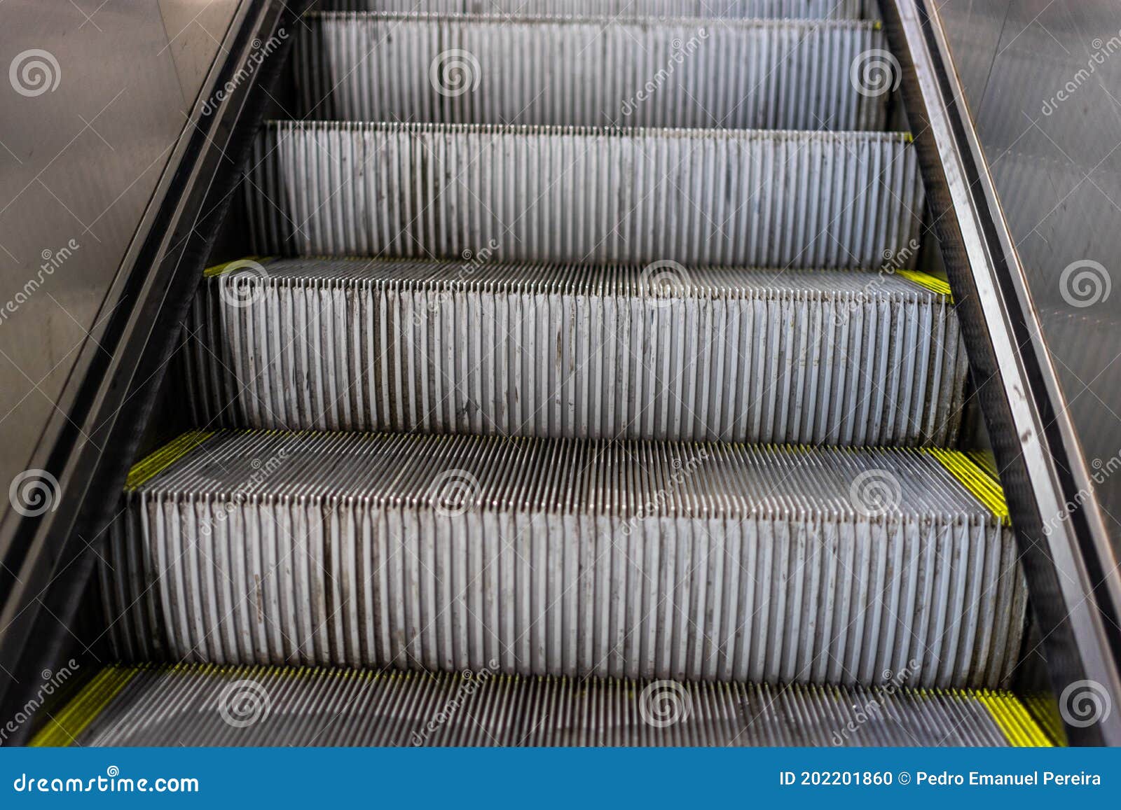 Small Part of a 3-step Escalator. Stock Photo - Image of stairs ...