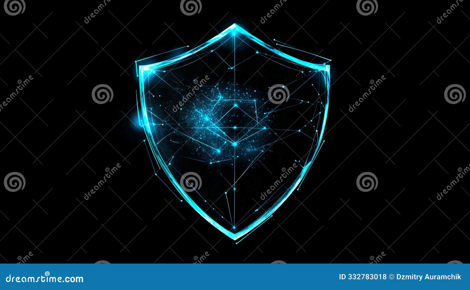 Small Parts Make Up a Shield-shaped Structure in a Digital Illustration ...