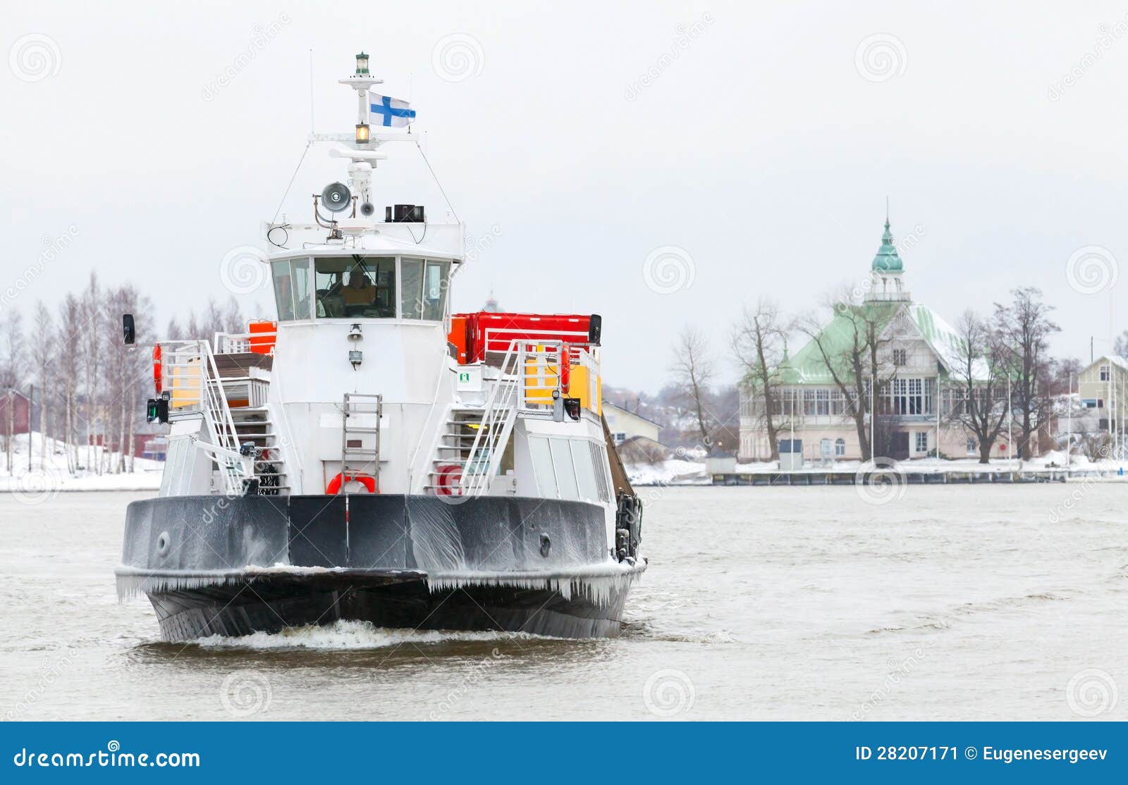 Small Passenger Ferry Enters Helsinki Port Stock Image - Image of ...