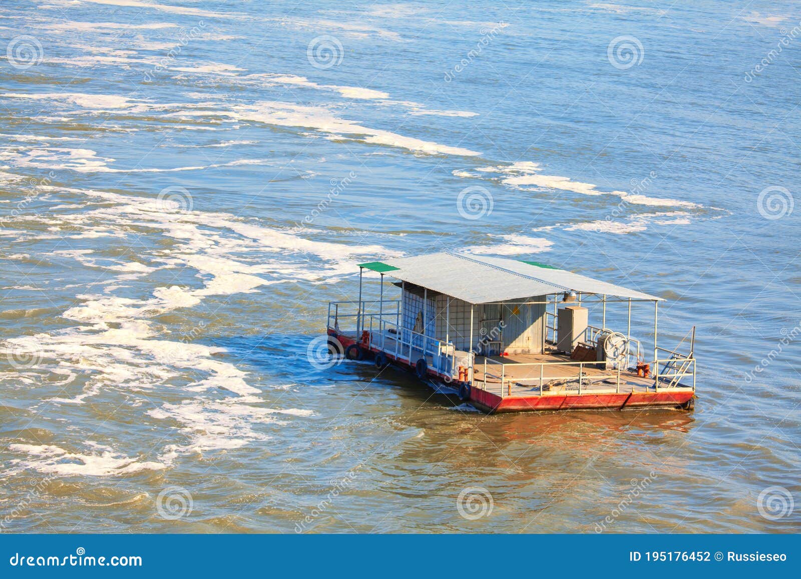 Small passenger ferry stock photo. Image of port, raft - 195176452