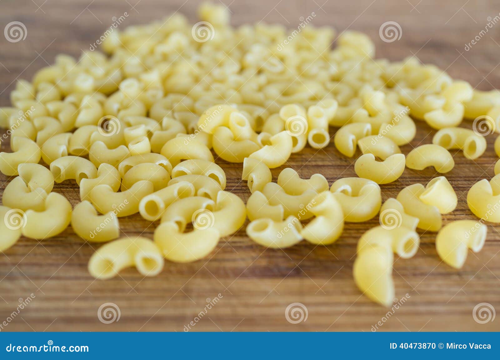 Raw Small Pasta In The Shape Of A Spring. Pasta In A White Plate On A ...
