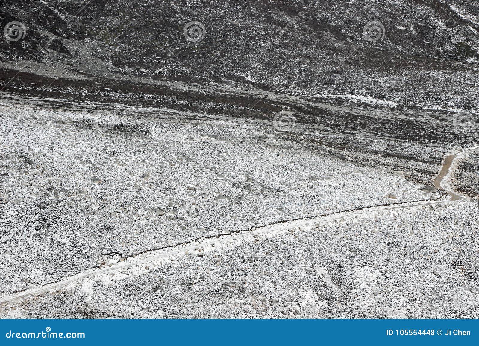 Small Path on Snow Mountain Stock Photo - Image of turn, path: 105554448