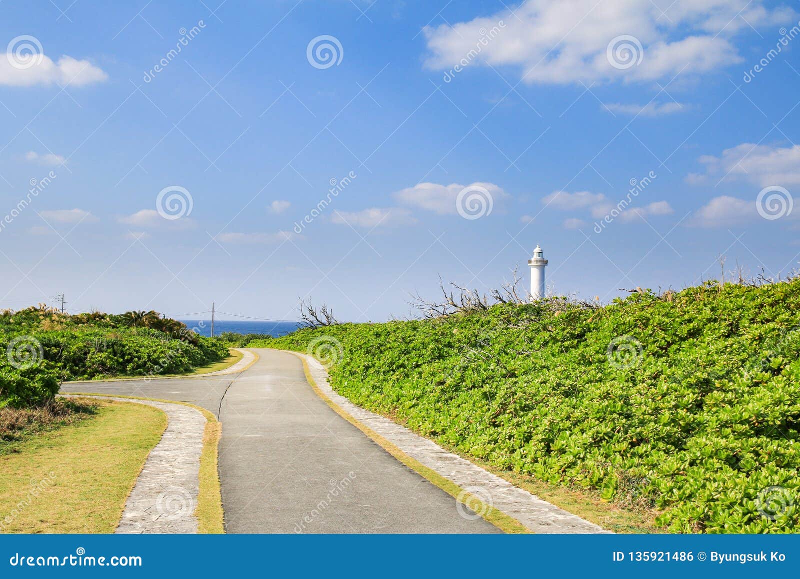Small Path Way in the Park at Cape Zanpa at Okinawa Stock Photo - Image ...