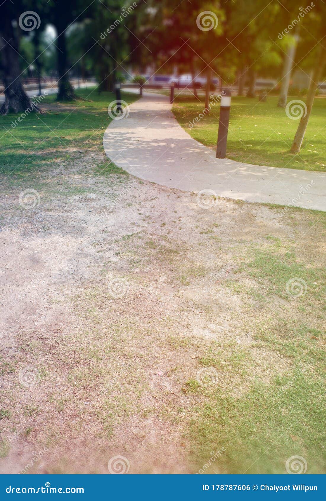 Small Pathway Through A Field Over A Bridge Stock Image | CartoonDealer ...