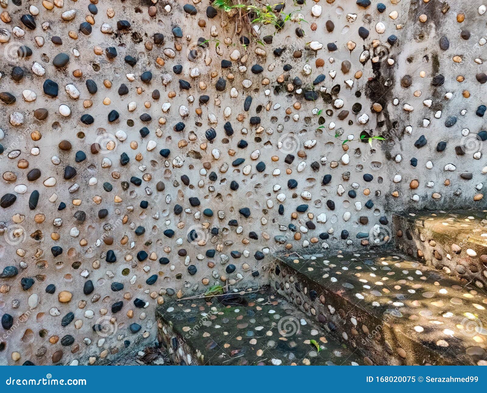 Small Pebble Patterns on a Concrete Staircase Stock Image - Image of ...