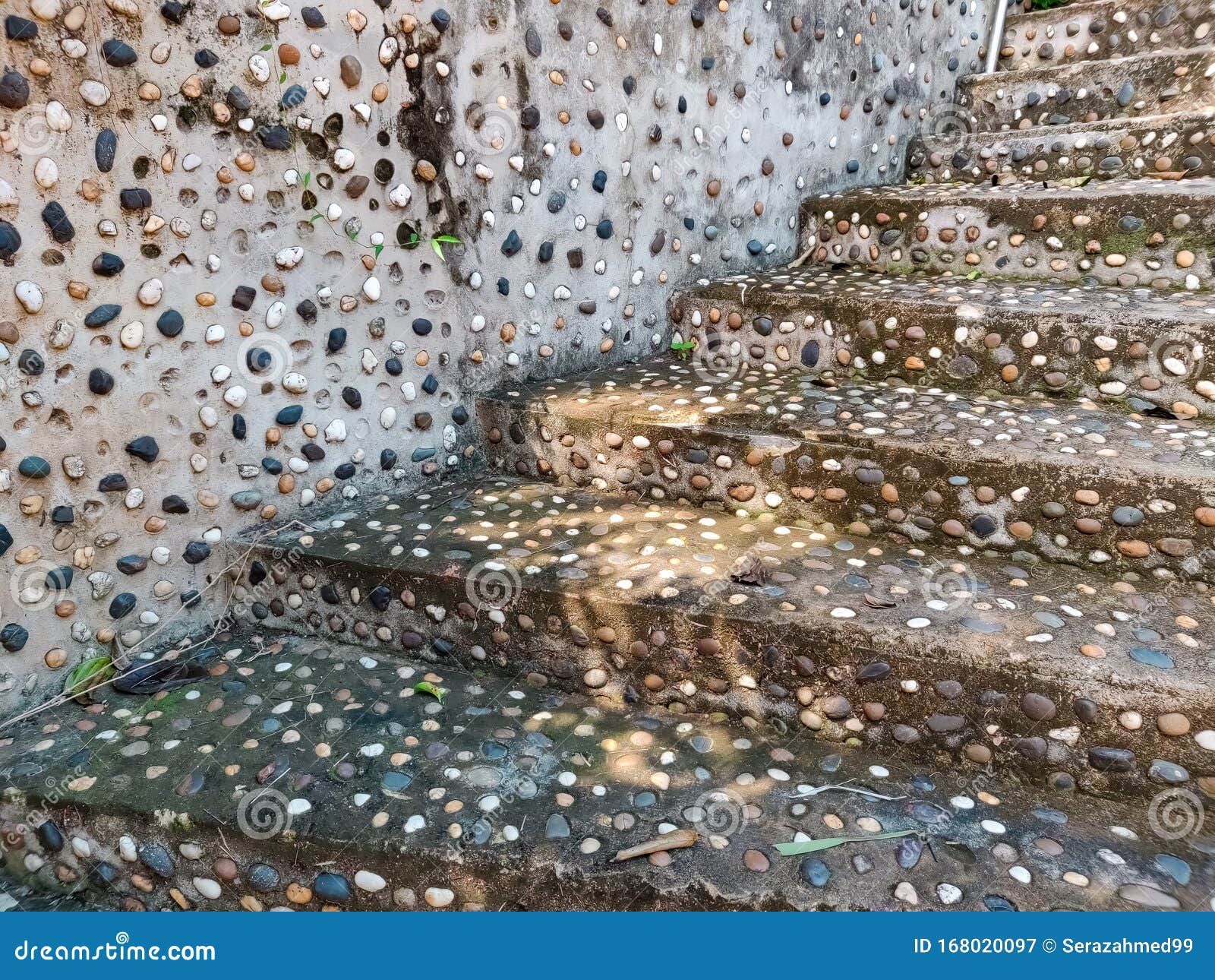 Small Pebble Patterns on a Concrete Staircase Stock Image - Image of ...